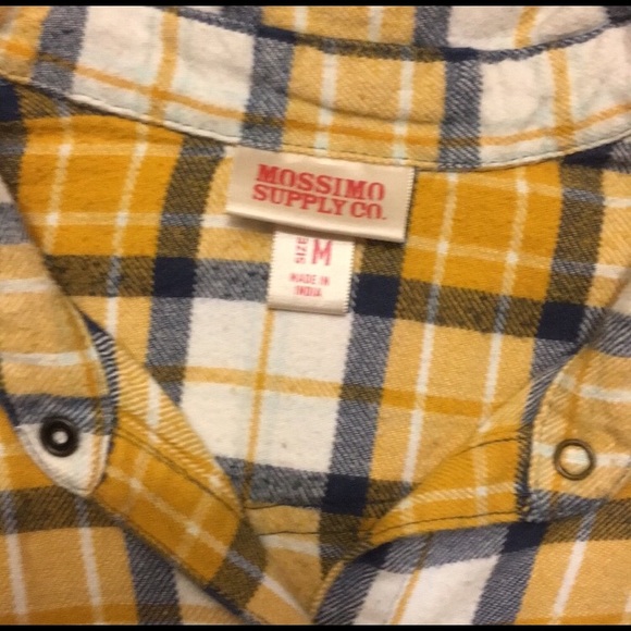 Tops | Yellow Plaid Flannel Shirt | Poshmark